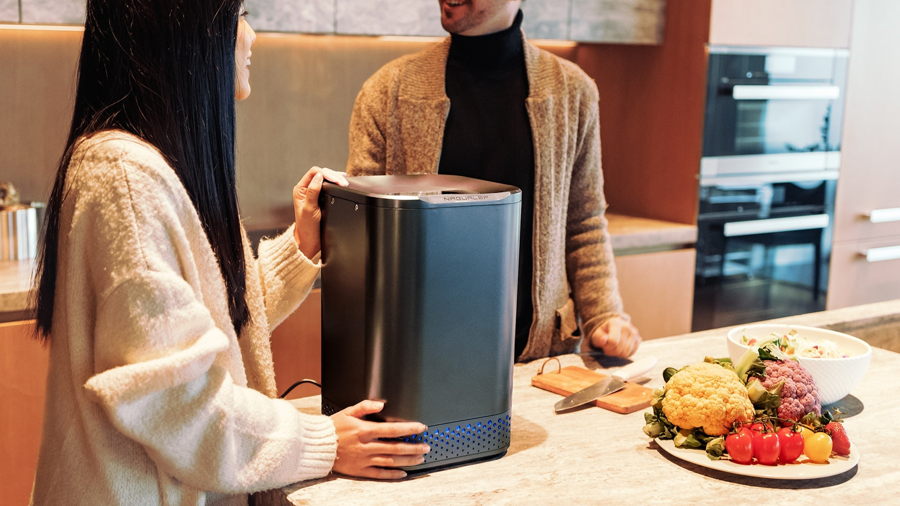 Nagual NA2 Smart Countertop Garbage Disposal Food Waste Composter ...